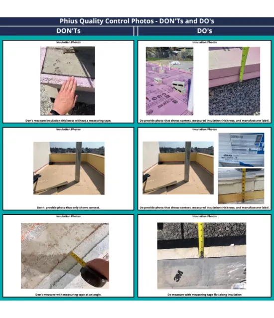 Phius Quality Control Site Photos DON'Ts and DO's